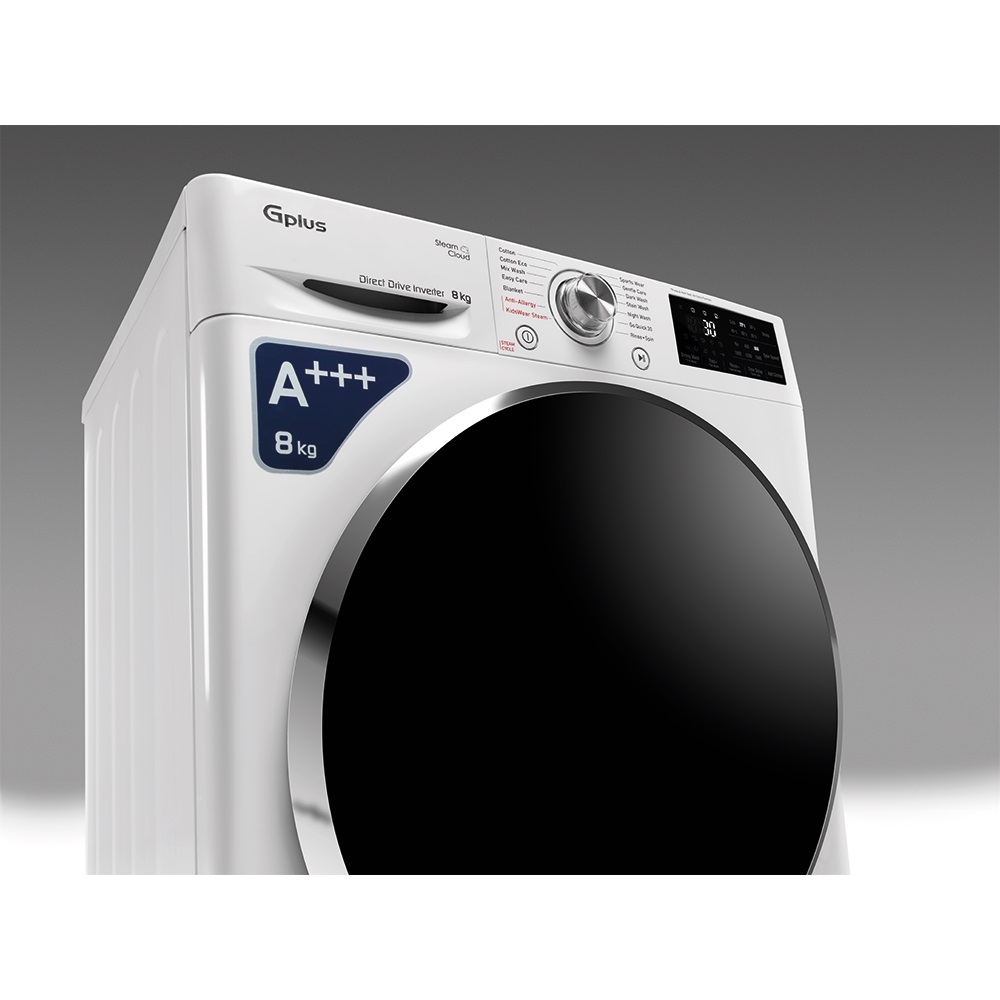 ماشین لباسشویی 8 کیلویی جی پلاس مدل GWM-M880W-IND - سایت فروش قسطی باکس